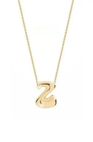 JANE BASCH DESIGNS Puffed Initial Pendant Necklace Gold - Z