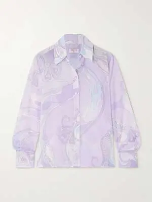 Emilio Pucci Printed Cotton Shirt - Lavender