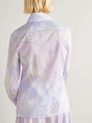 Emilio Pucci Printed Cotton Shirt - Lavender
