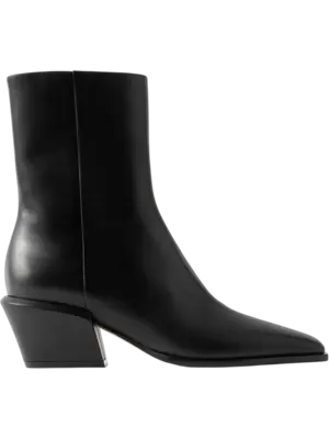 Paris Texas Bettina 50 Leather Ankle Boots - Black