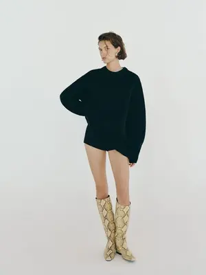 REFORMATION Jo Sweater - Black