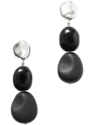 Agmes Ada Onyx Earrings - Black