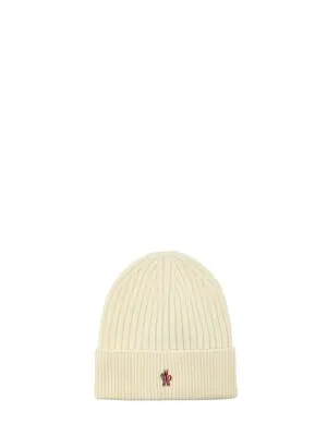 Moncler Knitted Beanie - White