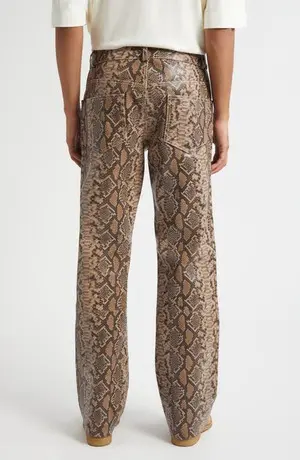MIDNIGHT RODEO Mr Leather Flare Leg Pants - Snakeskin