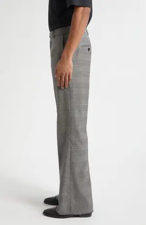 MIDNIGHT RODEO Essential Glen Plaid Tailored Flare Leg Trousers