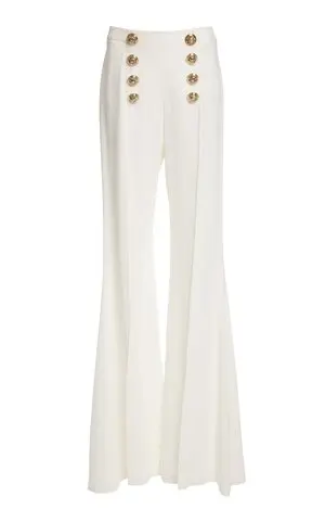 Zuhair Murad Silk-blend Tailored Flare Pants - White