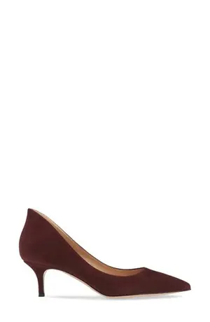 GIANVITO ROSSI Pointed Toe Kitten Heel Pumps