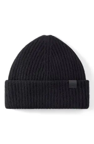 Mulberry Chunky Ribbed Beanie - Black