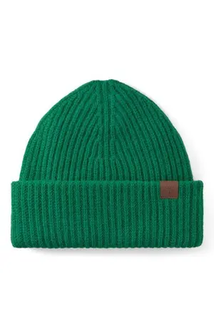 Mulberry Chunky Ribbed Beanie - Emerald