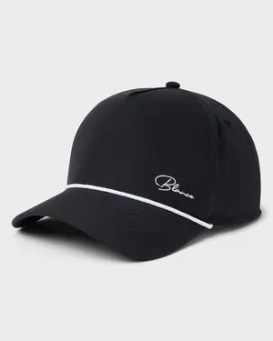 LEFT DASH HAT Left Dash Blanco Cap Black With White Rope