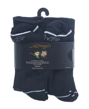 Ed Hardy Athletic Half Cushion Crew Sock 7-pack - Black