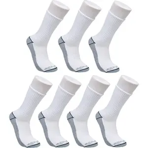 Ed Hardy Athletic Half Cushion Crew Sock 7-Pack White