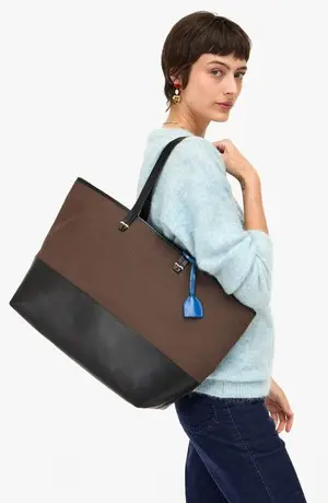 Clare V. Volie Canvas & Leather Tote