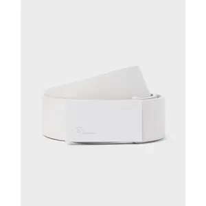 BLANCO CLOTHING Leather Belt With Fit Buckle Seal Grey