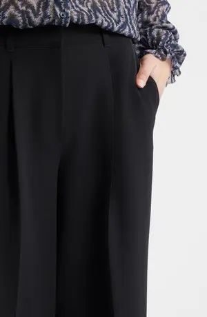 Hugo Boss Tiwi Pleated Wide Leg Trousers
