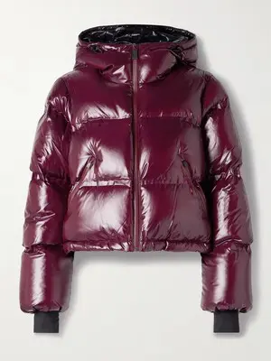 Aztech Mountain Minnie Nuke Hooded Down Ski Jacket - Burgundy