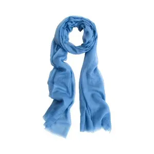 LOST PATTERN "featherlight" Oversized Cashmere Scarf Blue