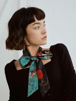 LOST PATTERN Dream" Silk Twill Neck Bow