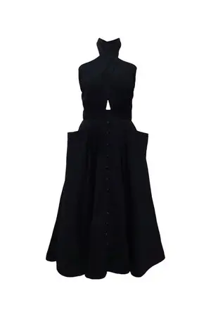 NO PISE LA GRAMA Cotton Halter Dress