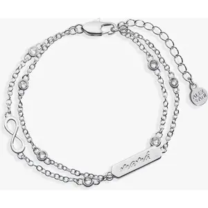 ALEX AND ANI Mamá Infinity Adjustable Chain Bracelet - Silver
