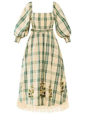 EDDY Eloise Plaid Midi Dress