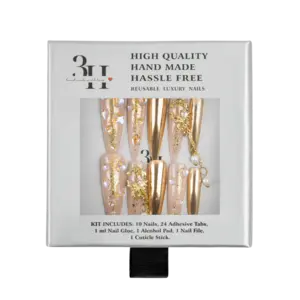 3H NAILS Liquid Gold Handmade Press-on Nails - One-color