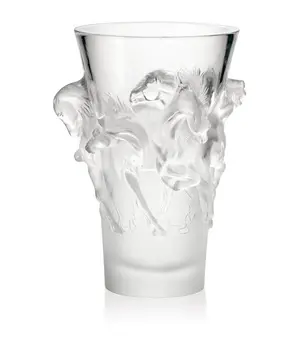 Lalique Crystal Equus Vase