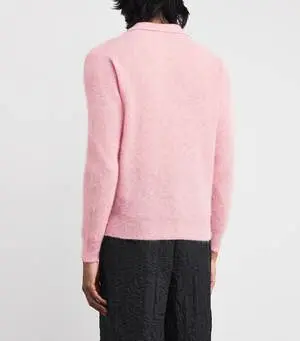 Auralee Alpaca-blend Open Collar Jumper