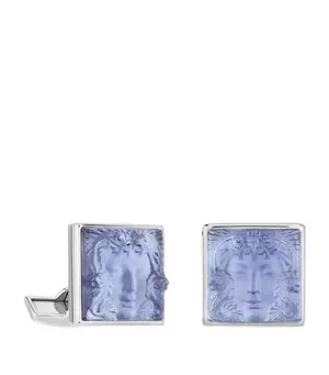 Lalique Sapphire Crystal Arethuse Cufflinks - Blue