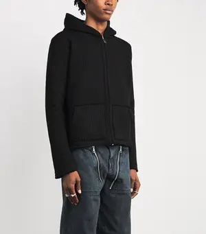 424 Ribbed Zip-up Hoodie