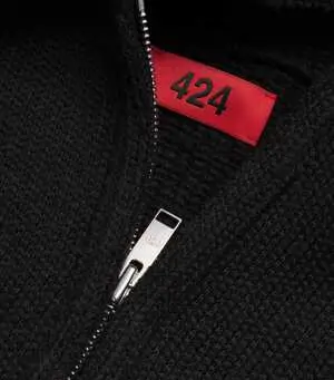 424 Ribbed Zip-up Hoodie
