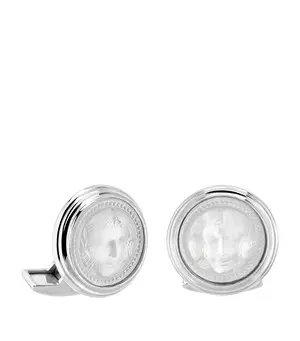 Lalique Palladium-plated Aréthuse Cufflinks - Clear