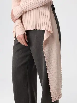 Moschino Ribbed Tie-detailed Sweater