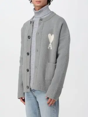 Ami Appliqued Buttoned Sweater