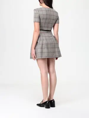 SELF-PORTRAIT Plaid Mini Dress