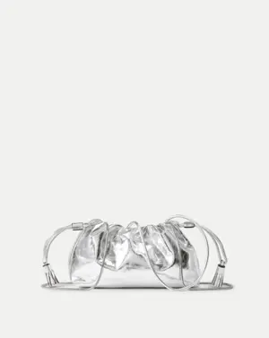 Veronica Beard Metallic Stash Bag Silver