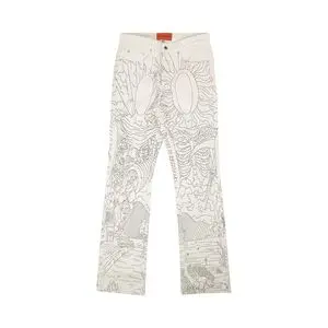 WHO DECIDES WAR BY EV BRAVADO Duality Blanc Denim Jeans