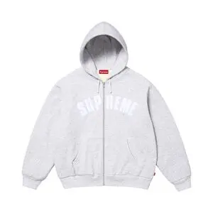 Supreme Arc Thermal Lined Zip Up Hooded Sweatshirt - Grey