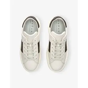 Hogan H-stripe Leather Trainers - Bone/comb
