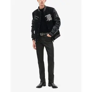 The Kooples Leather Varsity Jacket