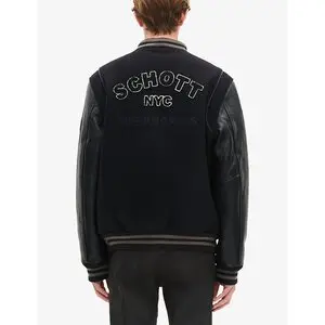 The Kooples Leather Varsity Jacket