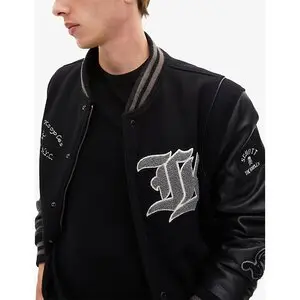 The Kooples Leather Varsity Jacket