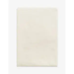 TEKLA Percale Double Fitted Cotton Sheet - Winter White