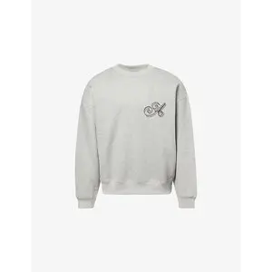 AWAKE NY Script Crewneck Cotton-jersey Sweatshirt