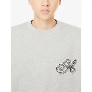 AWAKE NY Script Crewneck Cotton-jersey Sweatshirt