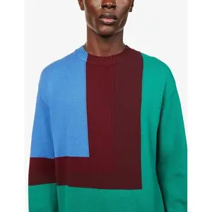 Loewe Crewneck Color-block Wool Sweater