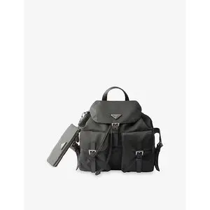 Prada Re-nylon Medium Woven Backpack - Grey