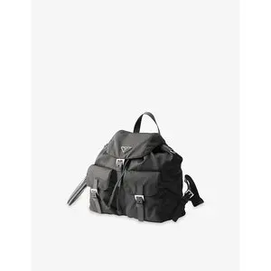Prada Re-nylon Medium Woven Backpack - Grey