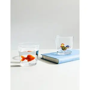 ICHENDORF MILANO Rooster Glass Tumbler 8cm - Multicolor