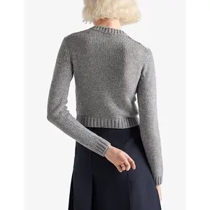 Prada Jacquard Cashmere Cardigan